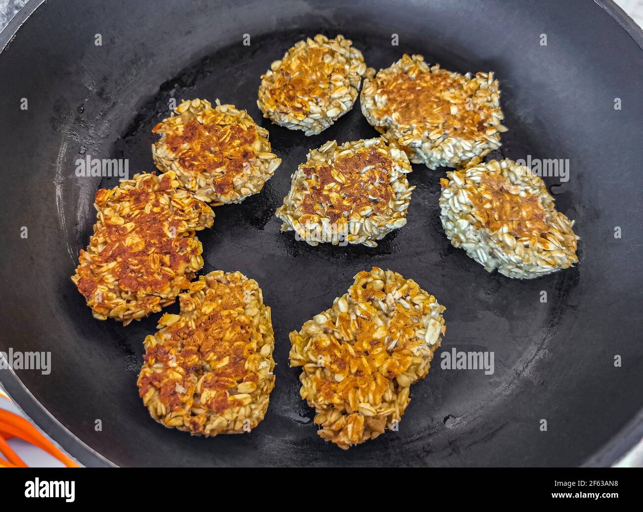 Vegan healthy oat biscuits being the pan Mexican food Stock Photo - Alamy