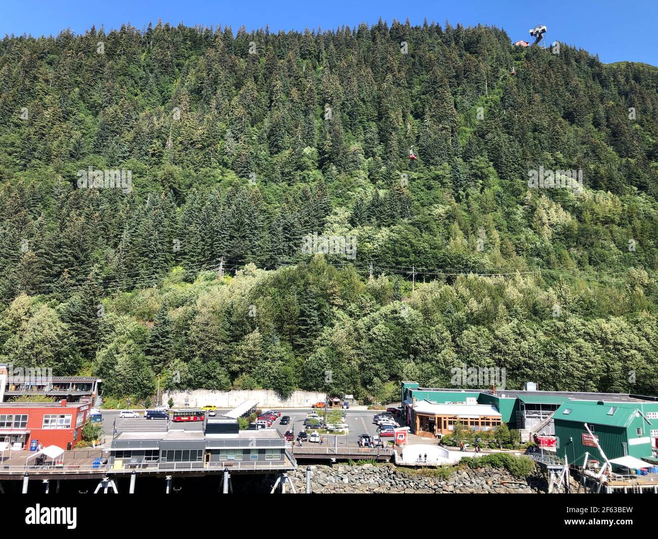 View of the Juneau Alaska Cruise Ship port and tourist center Stock ...