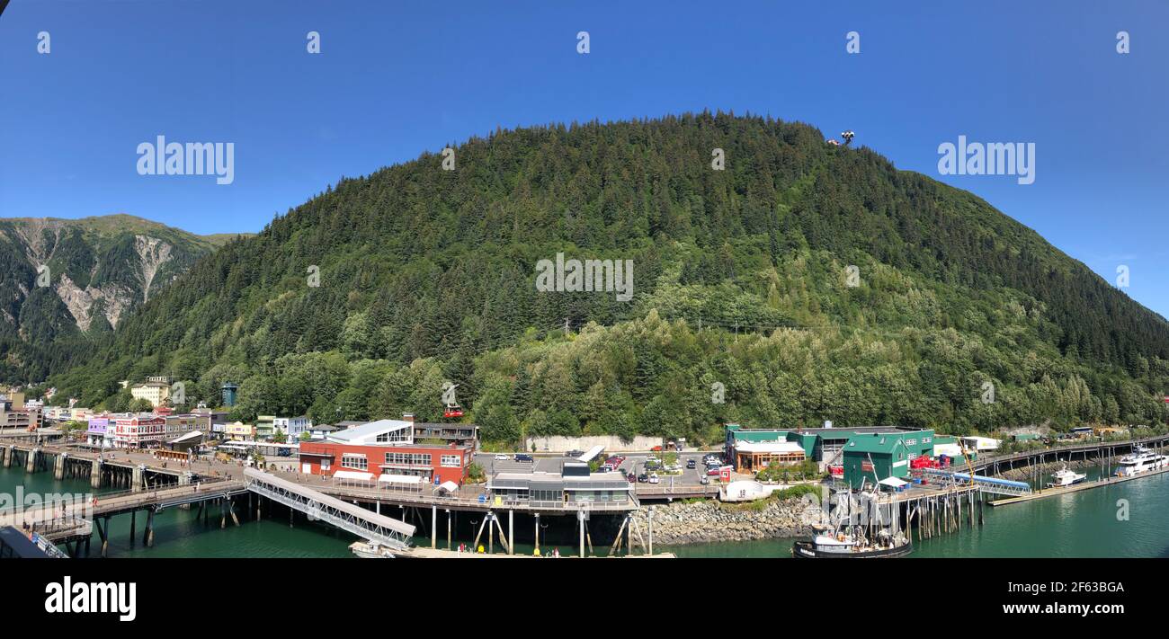 View of the Juneau Alaska Cruise Ship port and tourist center Stock ...