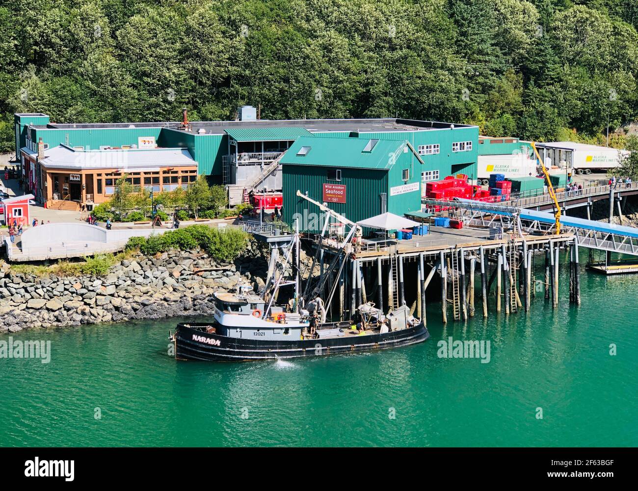 View of the Juneau Alaska Cruise Ship port and tourist center Stock ...