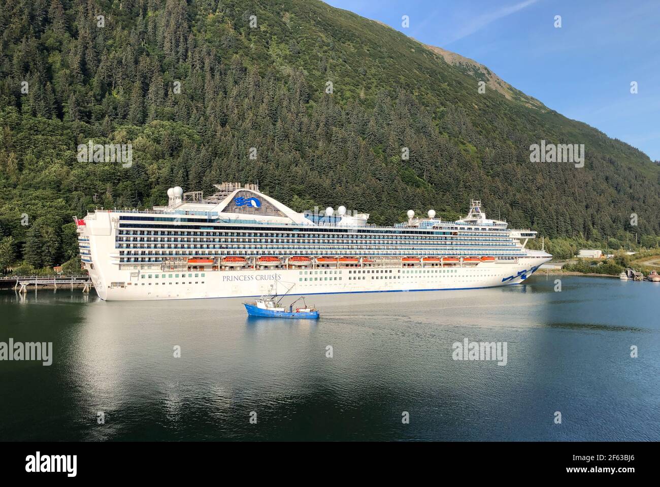 View of the Juneau Alaska Cruise Ship port and tourist center Stock ...