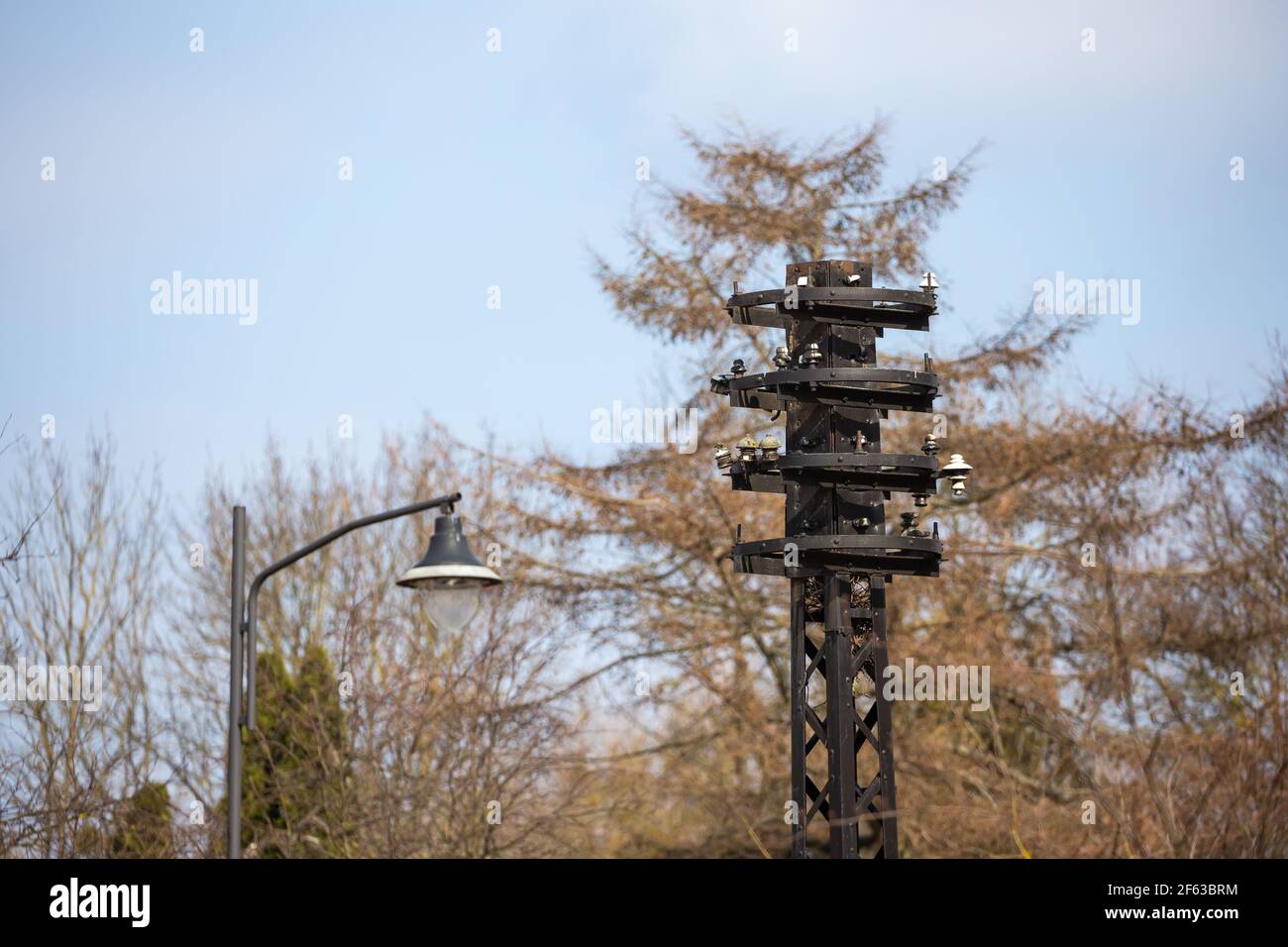 Old electricity poles hi-res stock photography and images - Alamy
