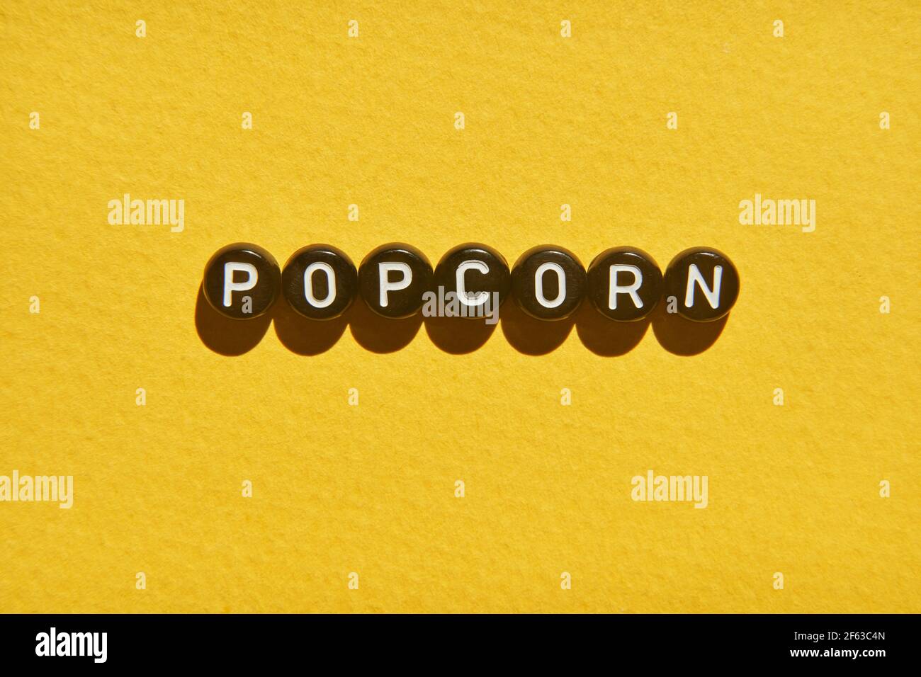 Popcorn quote design. Typography concept. Creative text wallpaper Stock ...
