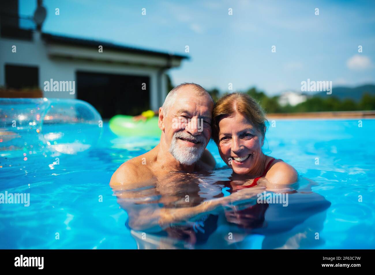 Old people swimming pool hi-res stock photography and images - Alamy