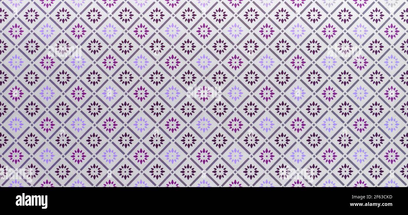 detail of a geometric pattern of gray squares and stars belonging to a ...