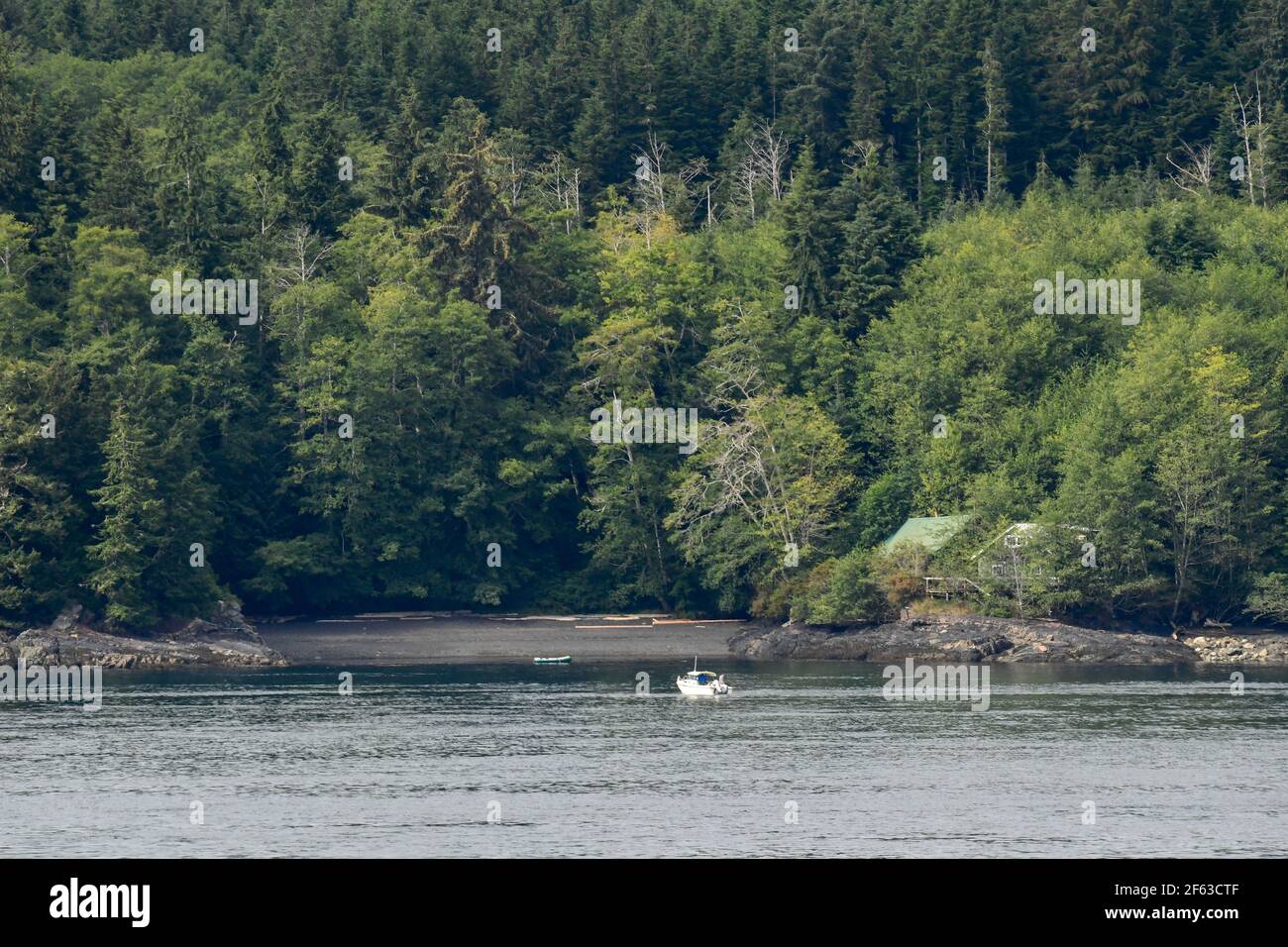 Scenic view of the Inside Passage, BRITISH COLUMBIA, CANADA, August 10 ...