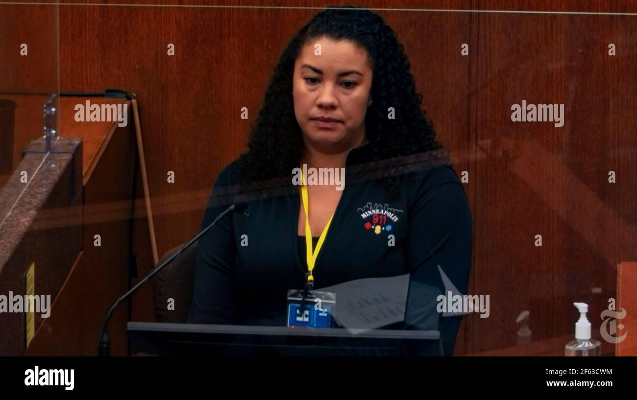 Minneapolis, Minnesota, USA. 29th Mar, 2021. JENA SCURRY, a 911 ...