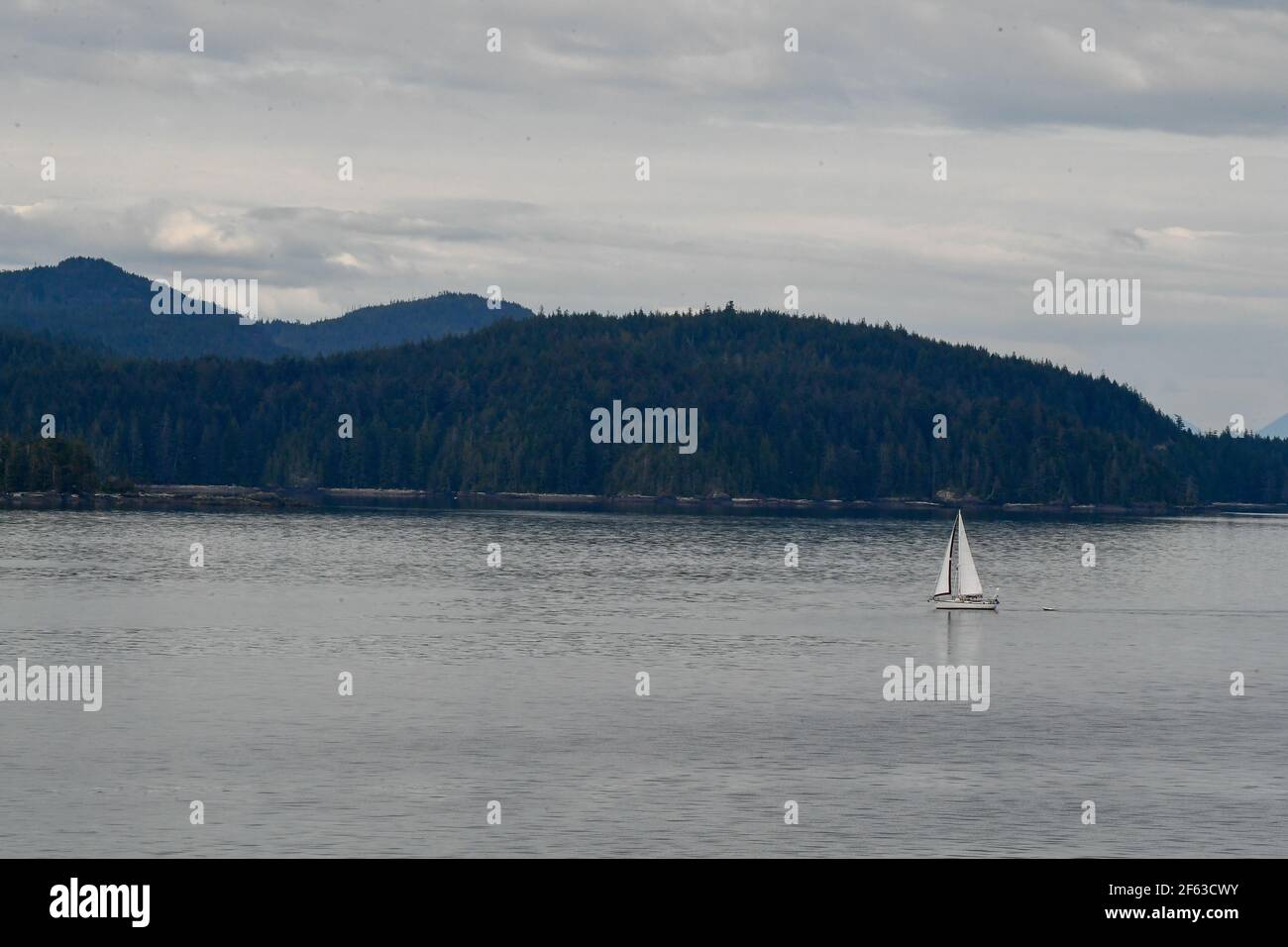 Scenic view of the Inside Passage, BRITISH COLUMBIA, CANADA, August 10 ...