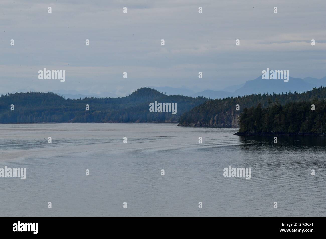 Scenic view of the Inside Passage, BRITISH COLUMBIA, CANADA, August 10 ...