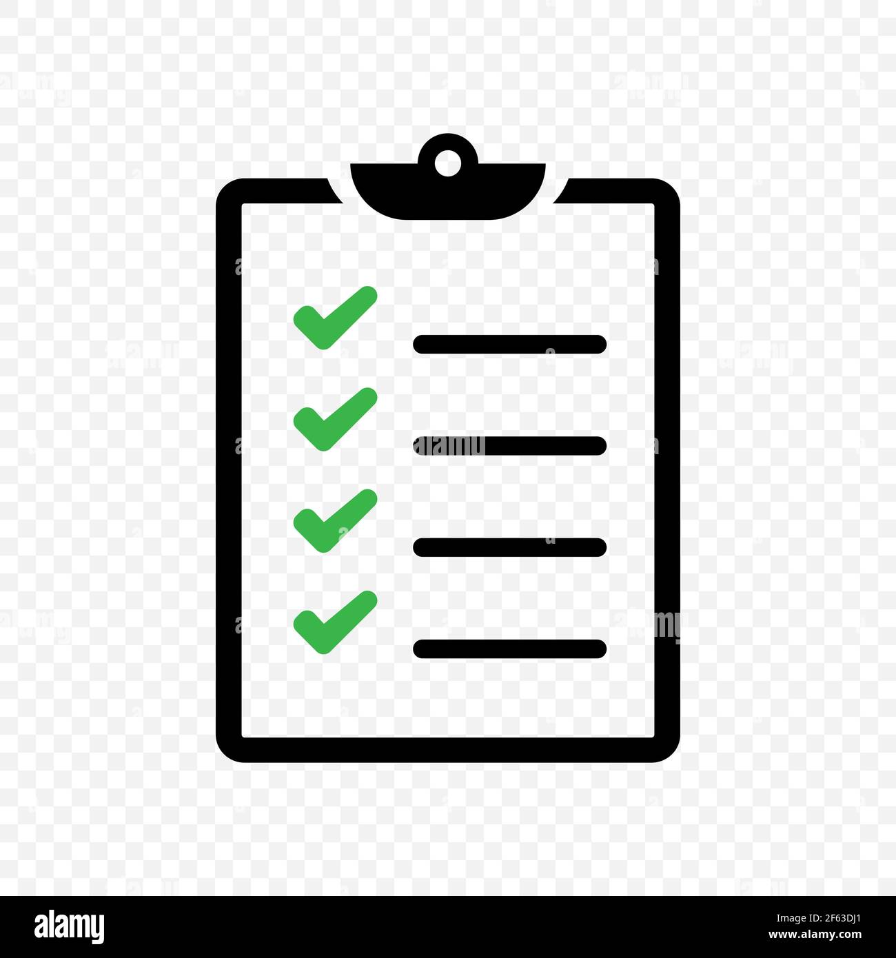 Cheklist clipboard vector icon. Check list symbol isolated Vector EPS ...