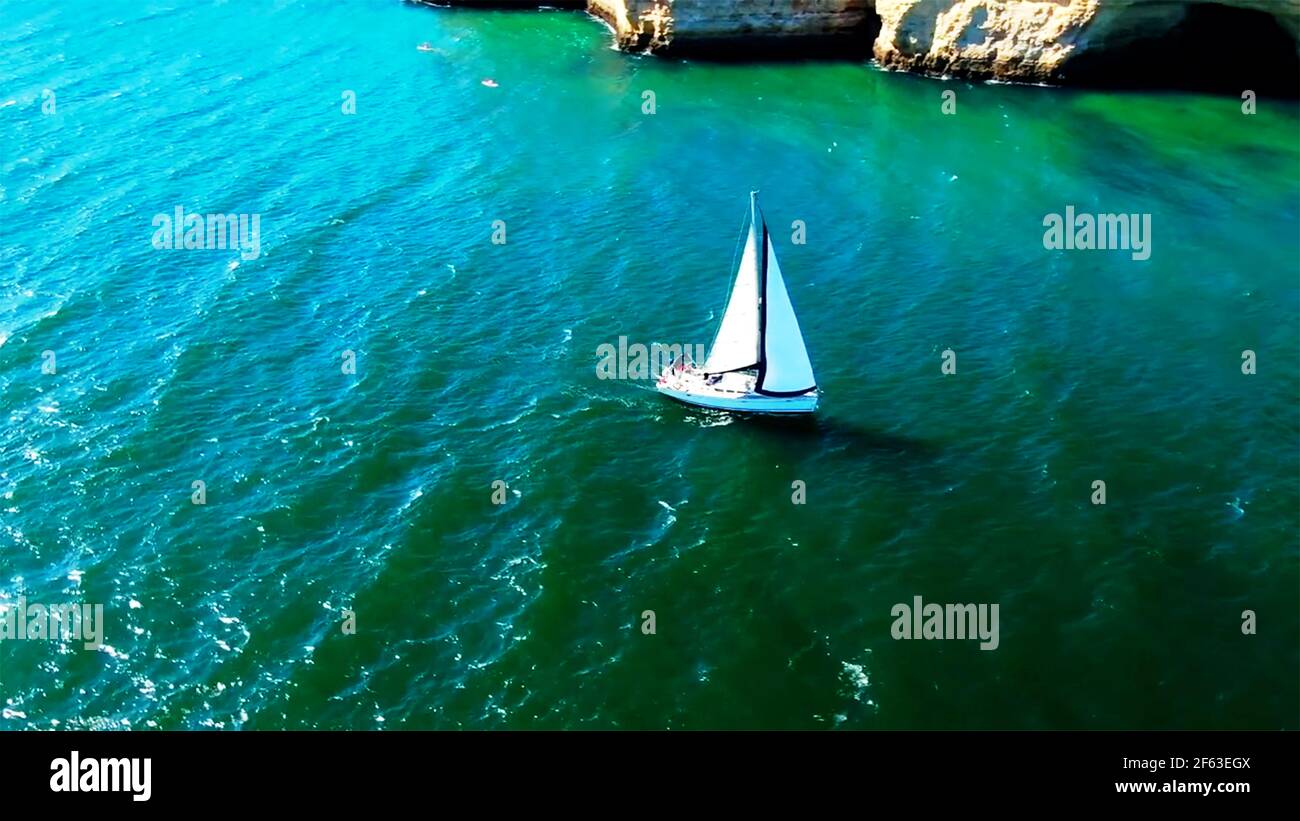 Beautiful picture of a beach in Portugal with blue ocean waters and ...