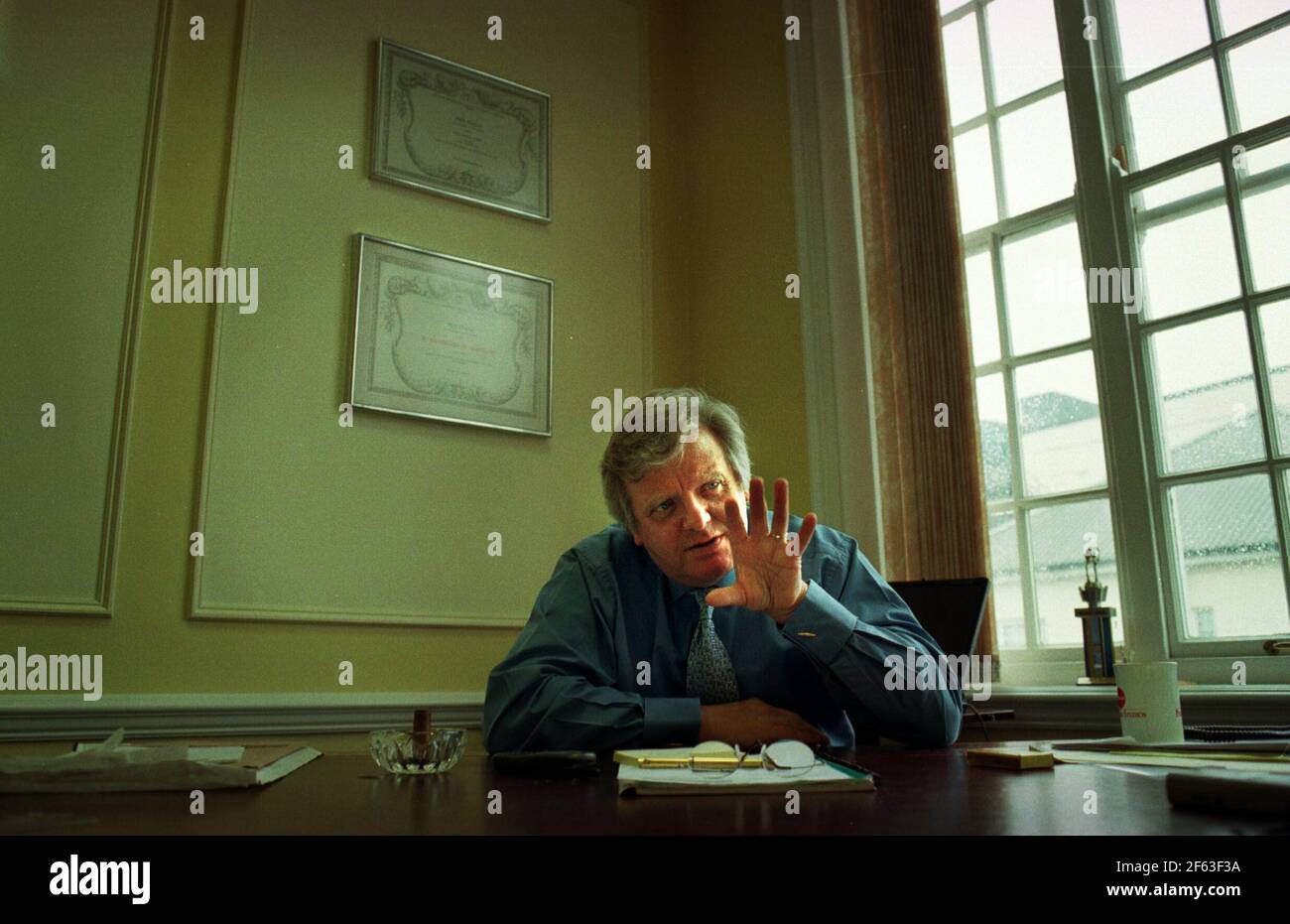 Michael Grade May 2000 Pictured at his Pinewood Studios Office Stock ...