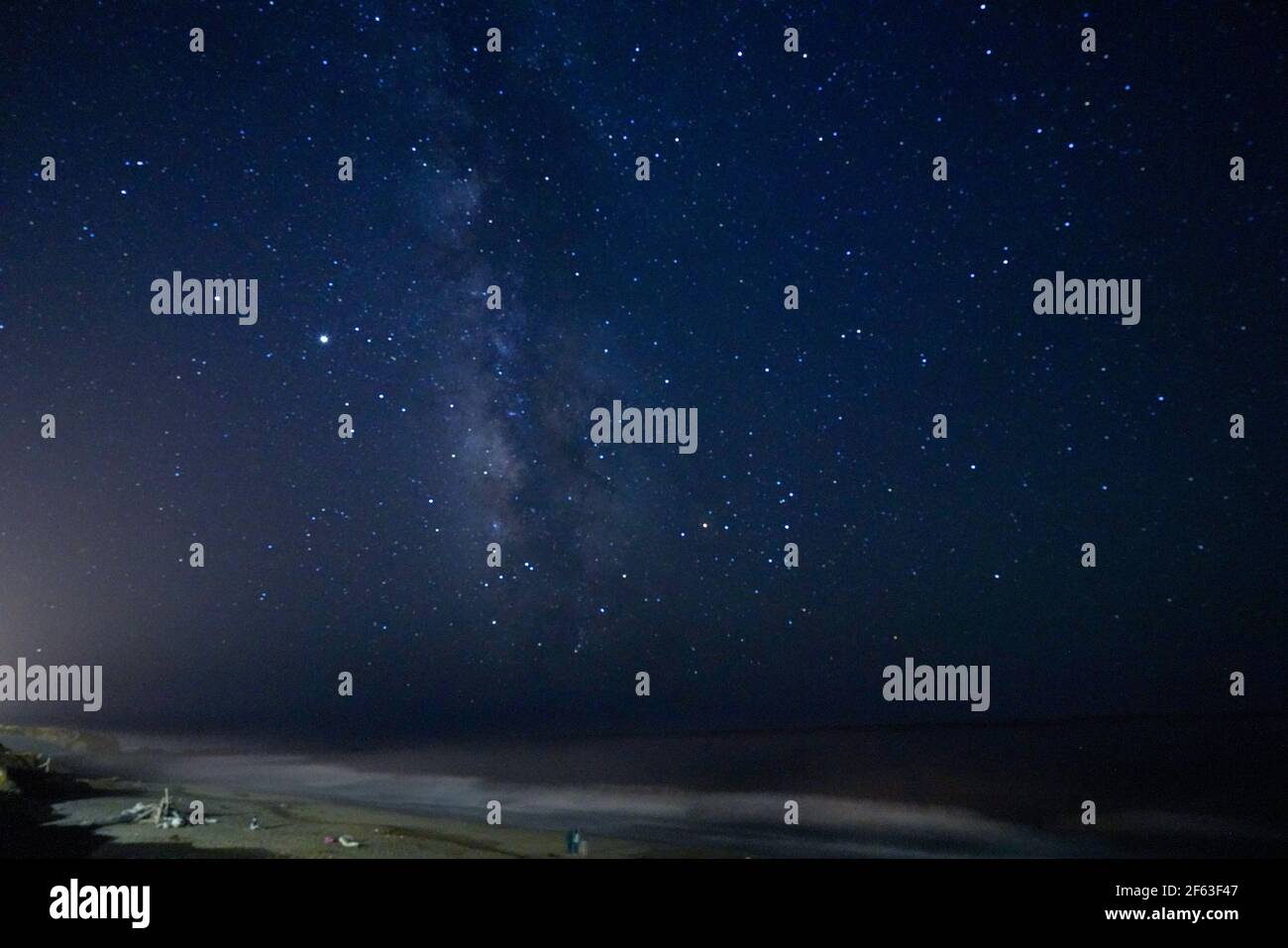 Night time view of the Milky Way Galaxy from Cambria California Stock ...
