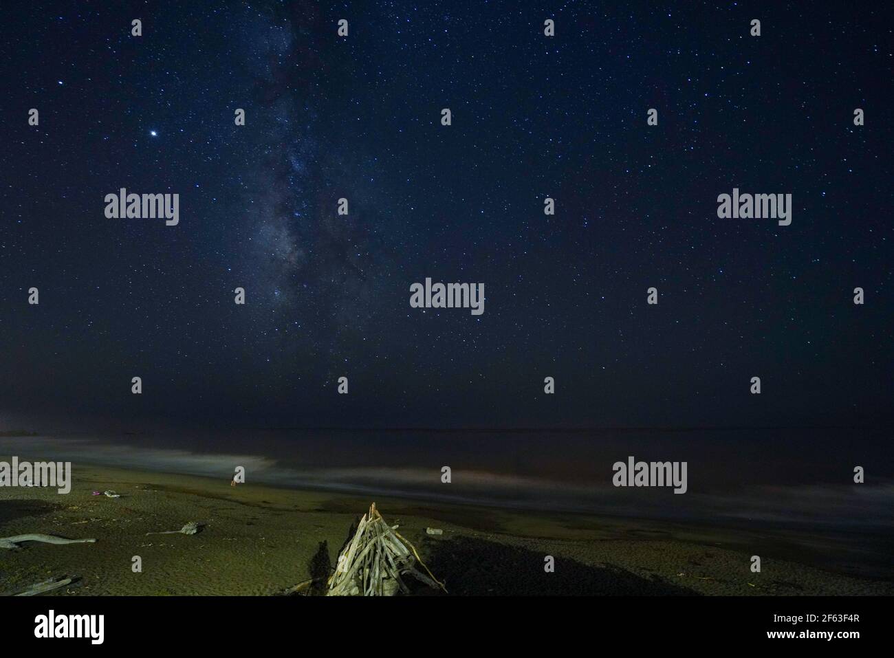 Night time view of the Milky Way Galaxy from Cambria California Stock ...