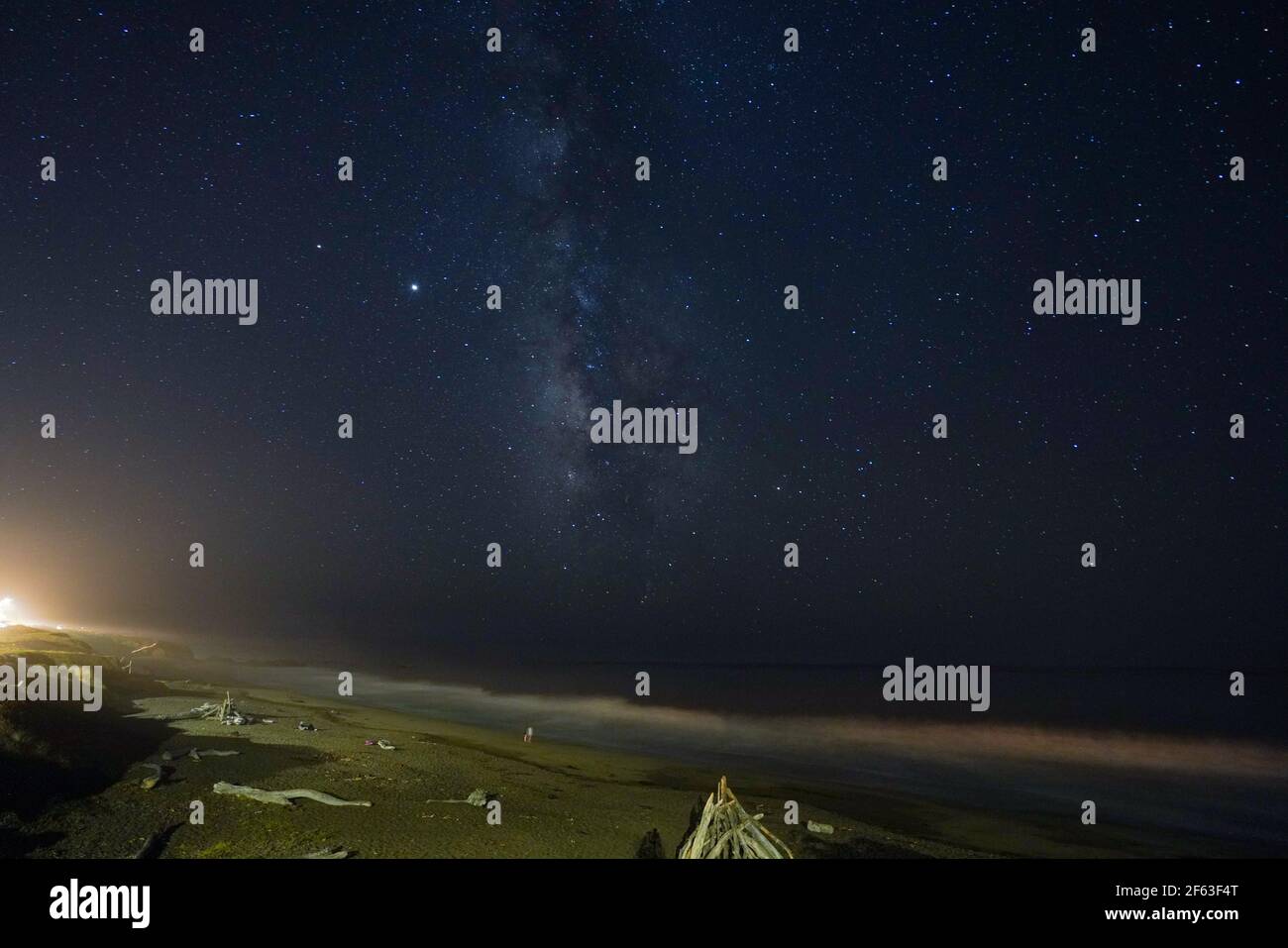 Night time view of the Milky Way Galaxy from Cambria California Stock ...