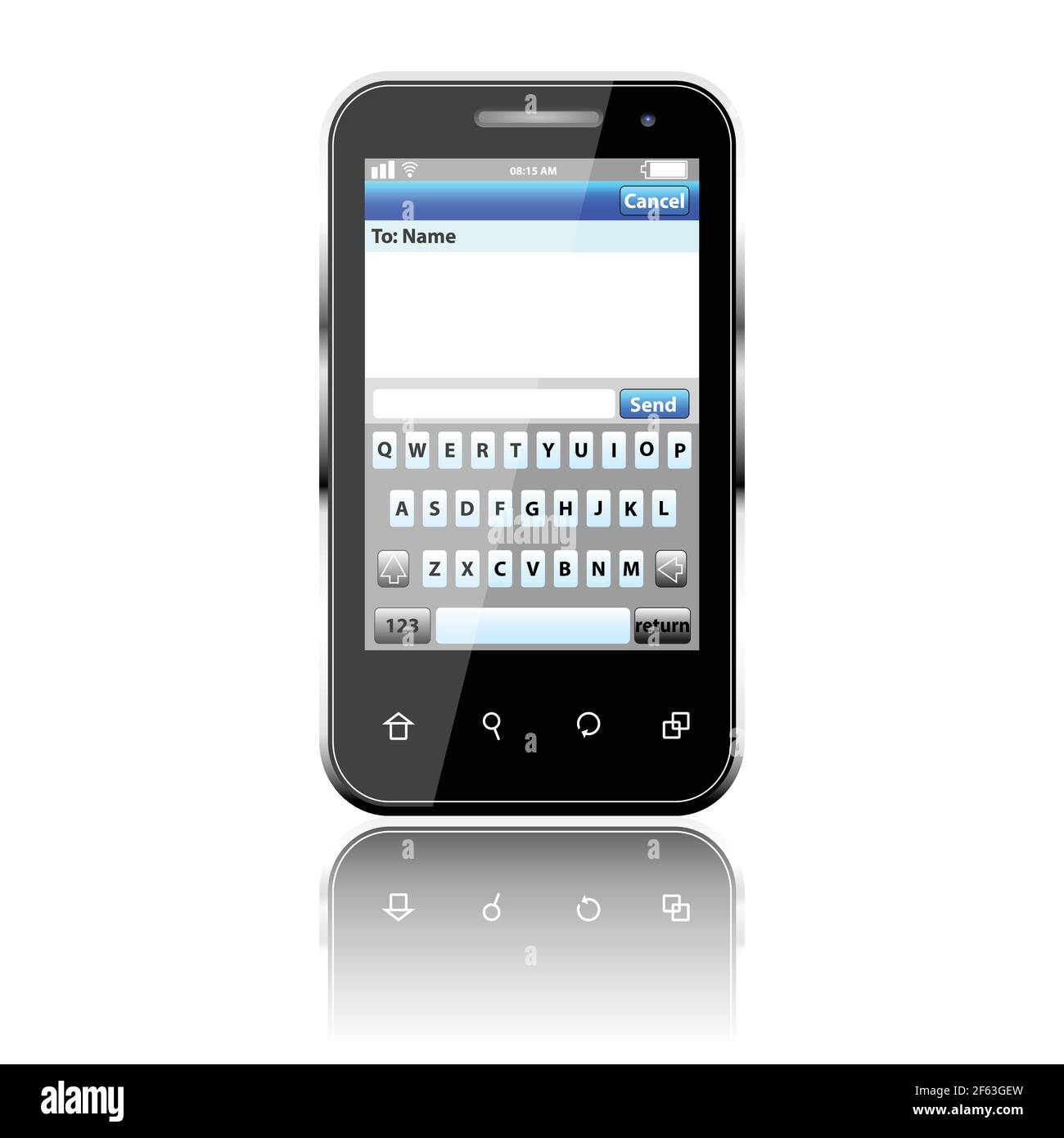 Mobile phone text nobody Stock Vector Images - Alamy