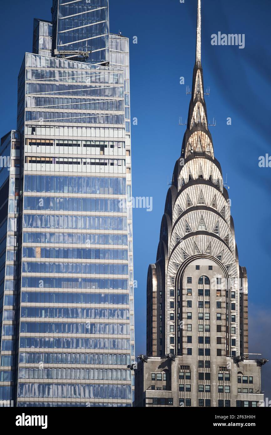 Chrysler Building and One Vanderbilt tower in midtown Manhattan Stock ...