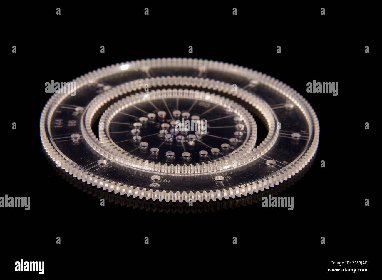 Plastic spirograph tool for drawing various curves for education ...