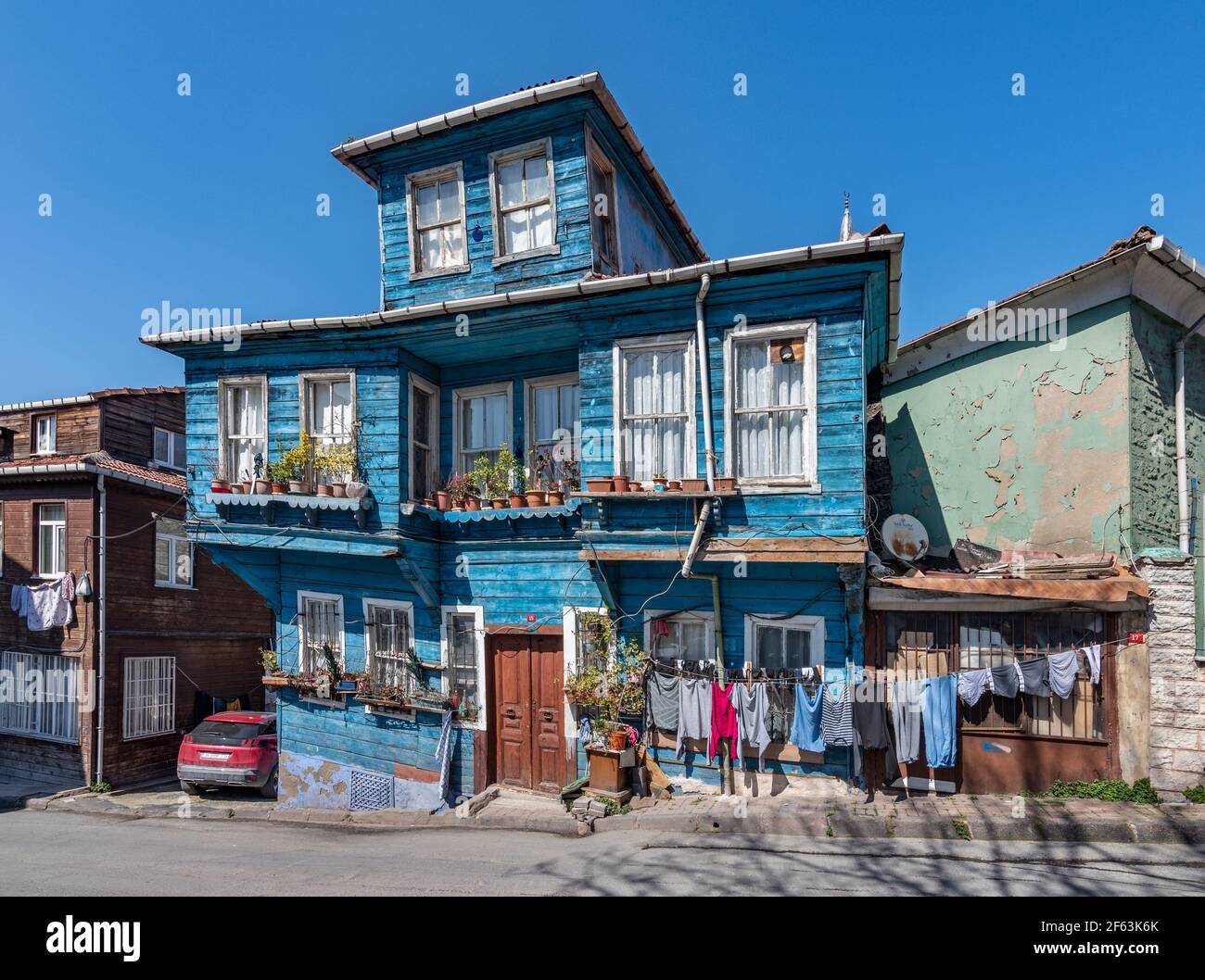 Old Wooden House in Suleymaniye Neighborhood in Fatih district of ...