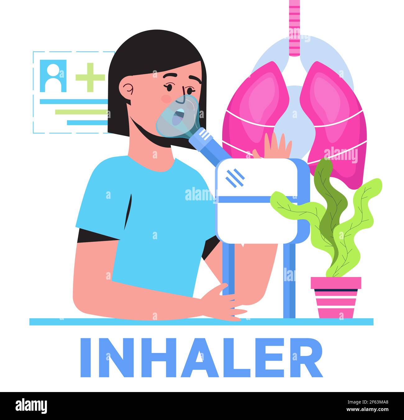 Inhaler, nebulizer using by patient suffering bronchial asthma ...