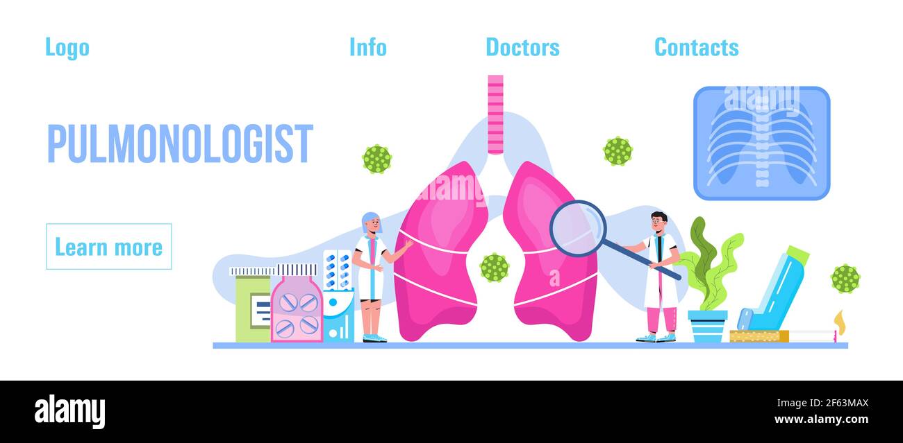 Pulmonologist, phthisiologist concept vector for the landing page ...