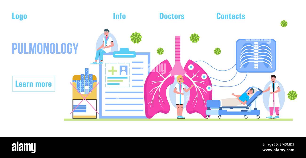 Pulmonologist, phthisiologist concept vector for the landing page ...
