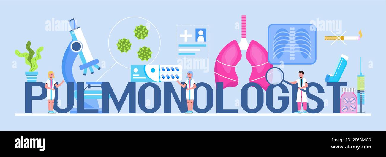 Pulmonologist, phthisiologist concept vector for the landing page ...