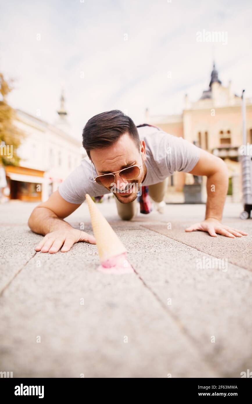 Crying on dropped ice cream hi-res stock photography and images - Alamy