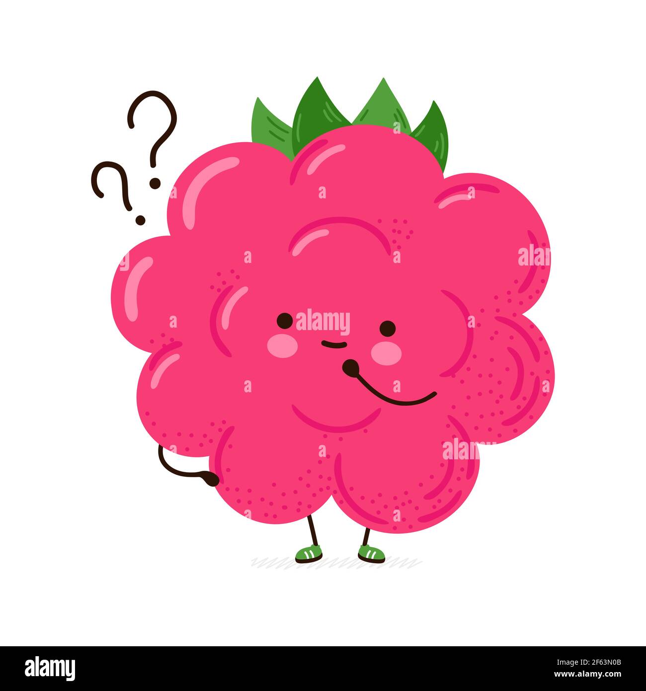 Cartoon Raspberry With Face