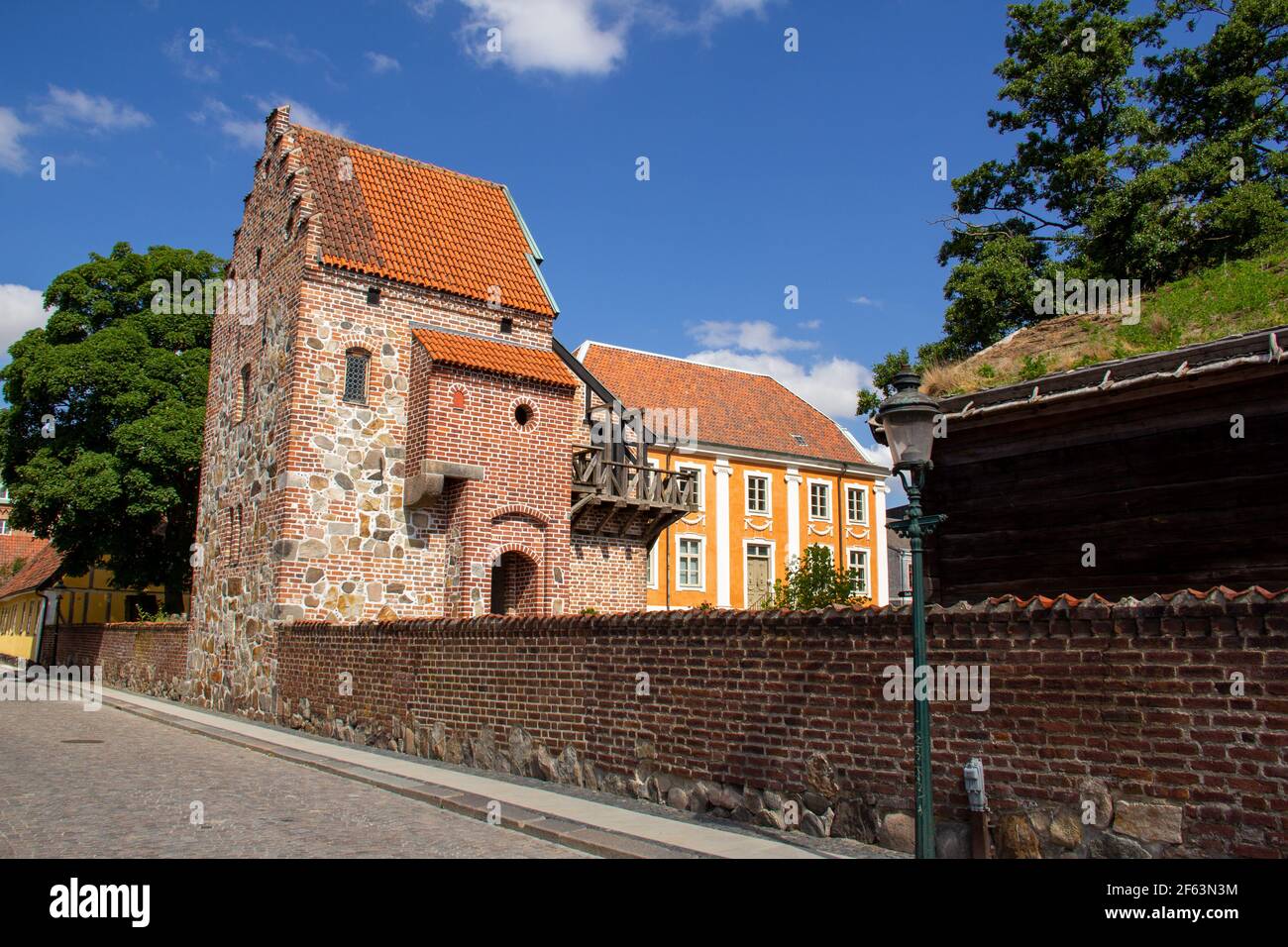 Medieval buildings in the old historic parts of Lund Sweden during ...