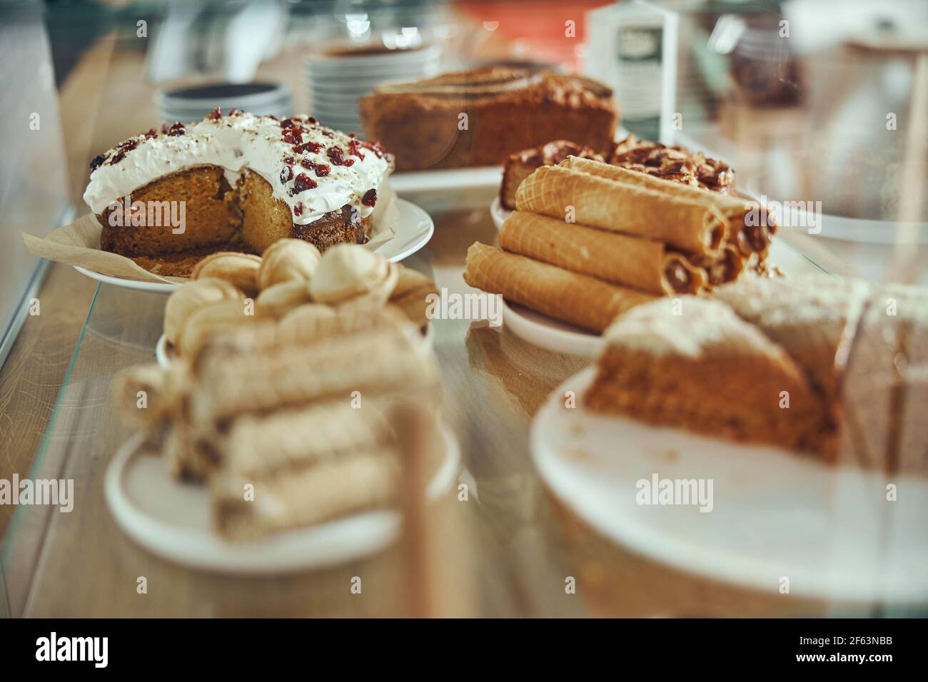 Delicious sweets. Bakery and restaurant deserts. Sweet food, buffet ...