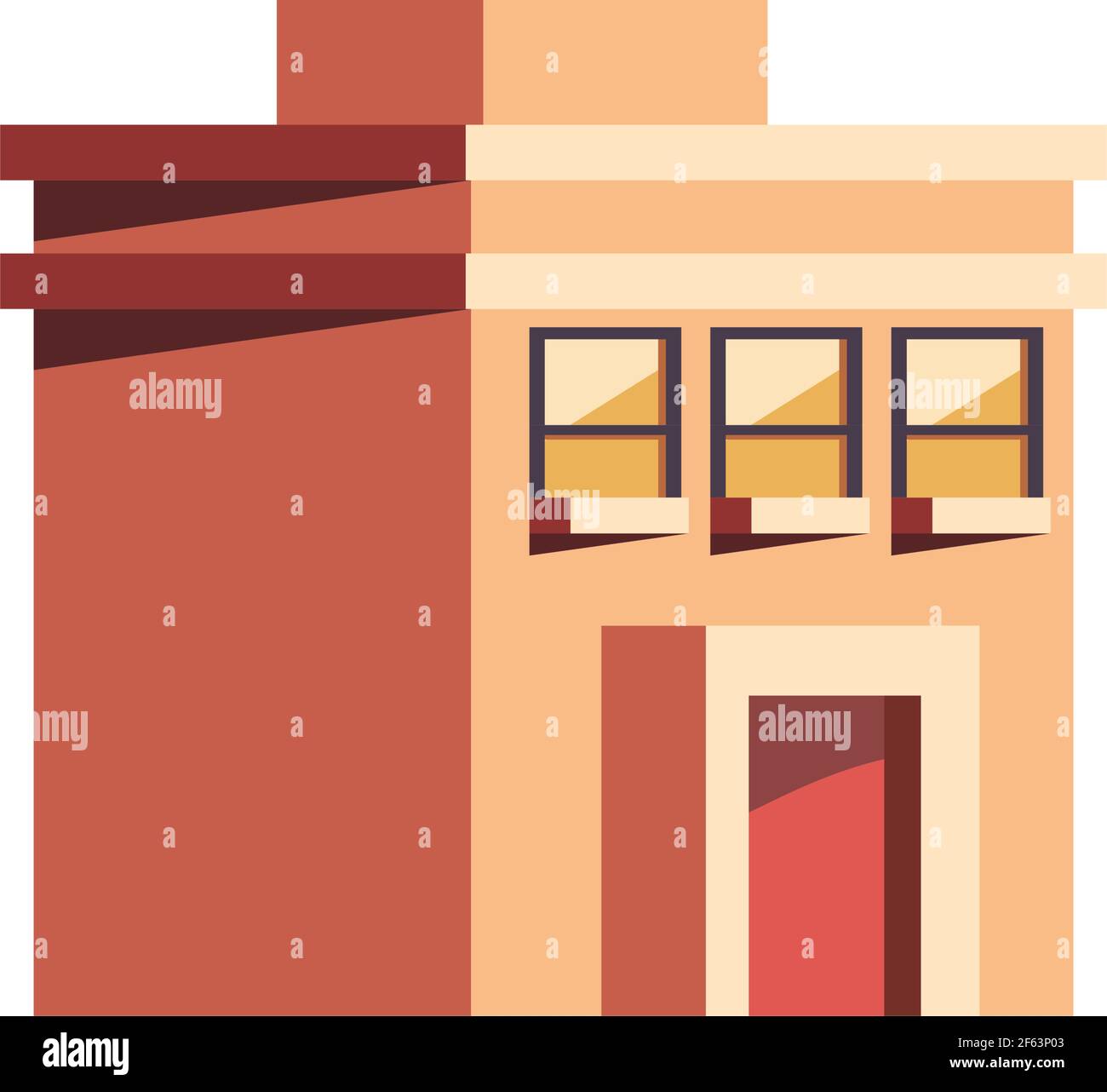 Isolated modern house with windows Stock Vector Image & Art - Alamy