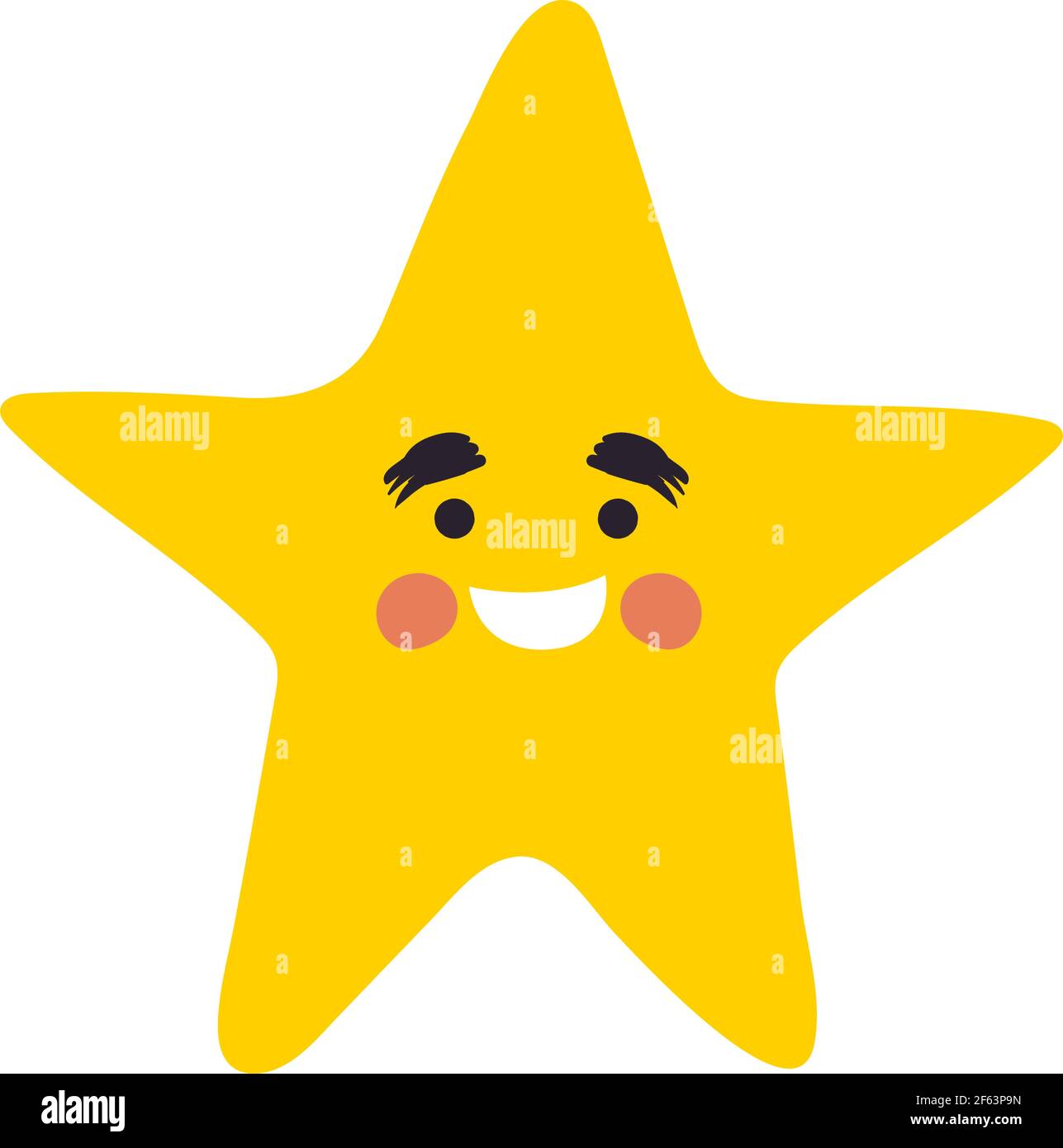 Isolated yellow happy star icon Stock Vector Image & Art - Alamy
