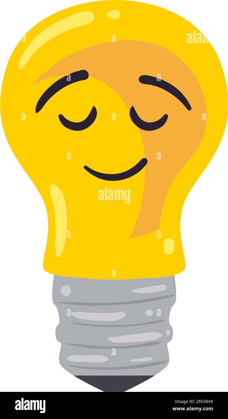 Isolated happy light bulb icon Stock Vector Image & Art - Alamy