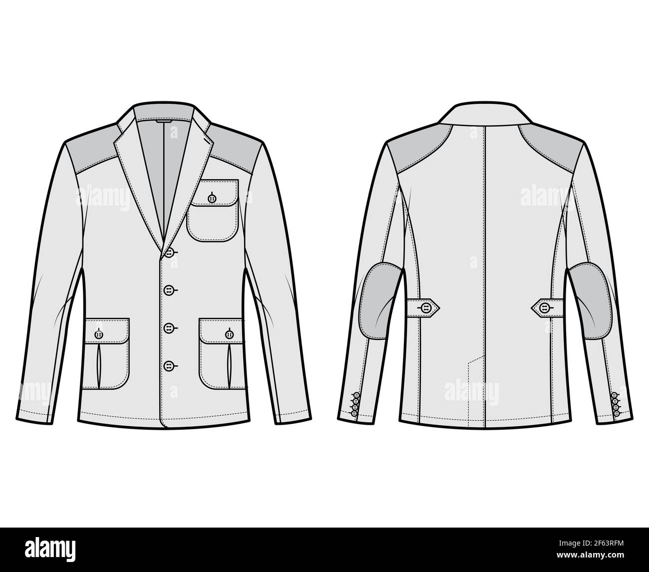 Tweed casual jacket Stock Vector Images - Alamy