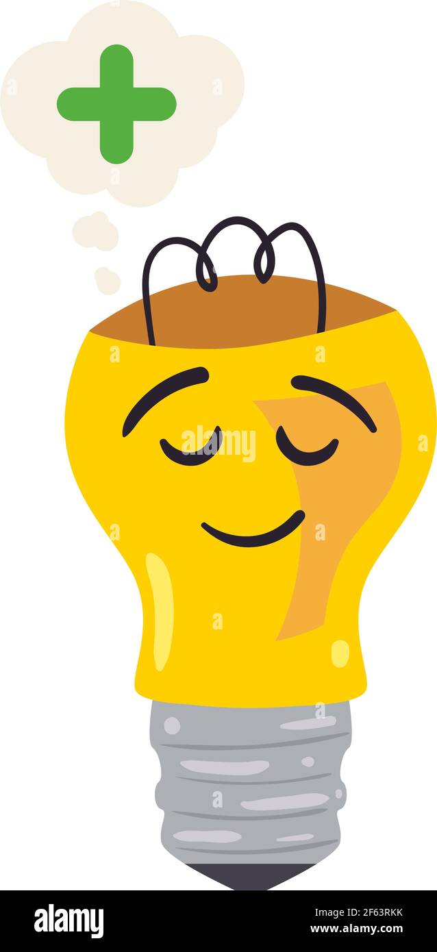 happy light bulb with add Stock Vector Image & Art - Alamy