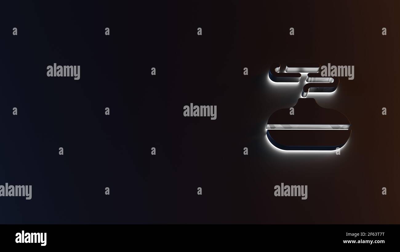 3d rendering of white light stripe symbol of air diffuser with aroma ...