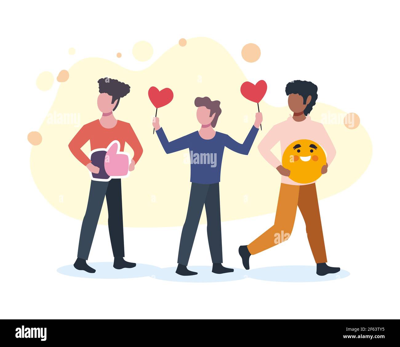 group men with positive icon Stock Vector Image & Art - Alamy