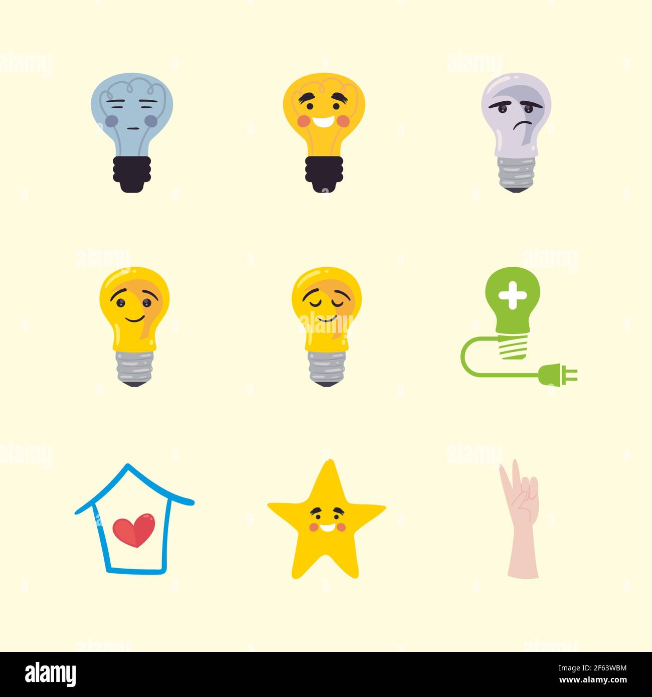 think positive motivation icon collection Stock Vector Image & Art - Alamy