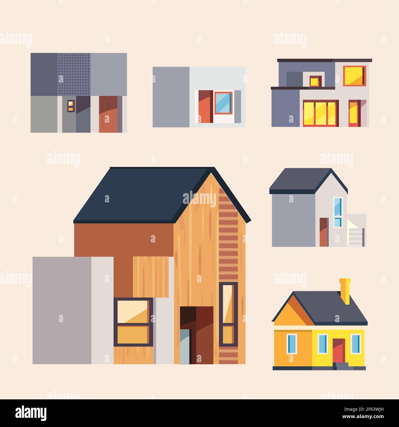 Houses and buidings icon collection Stock Vector Image & Art - Alamy