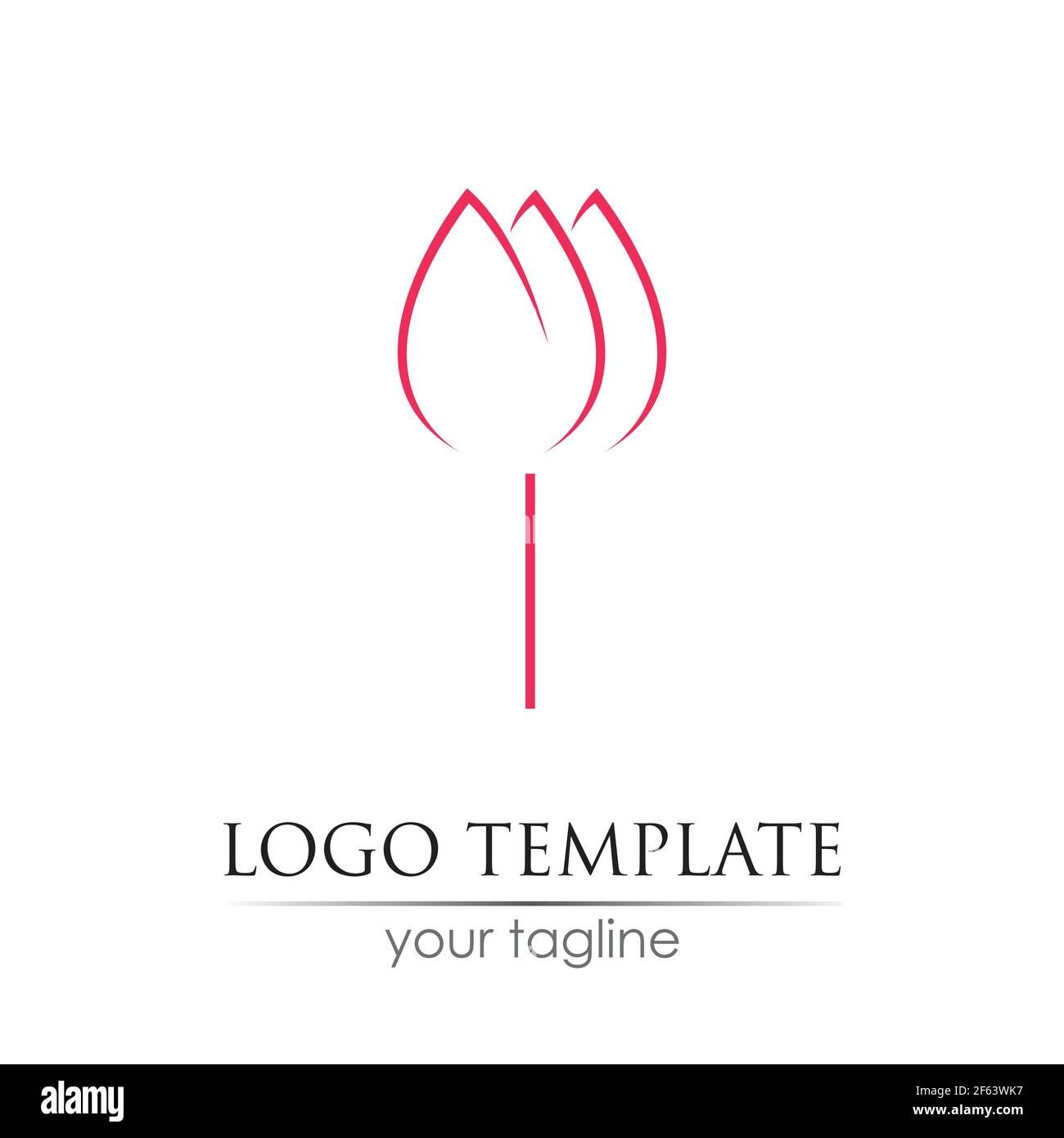 flower tulip logo vector illustration design template Stock Vector ...