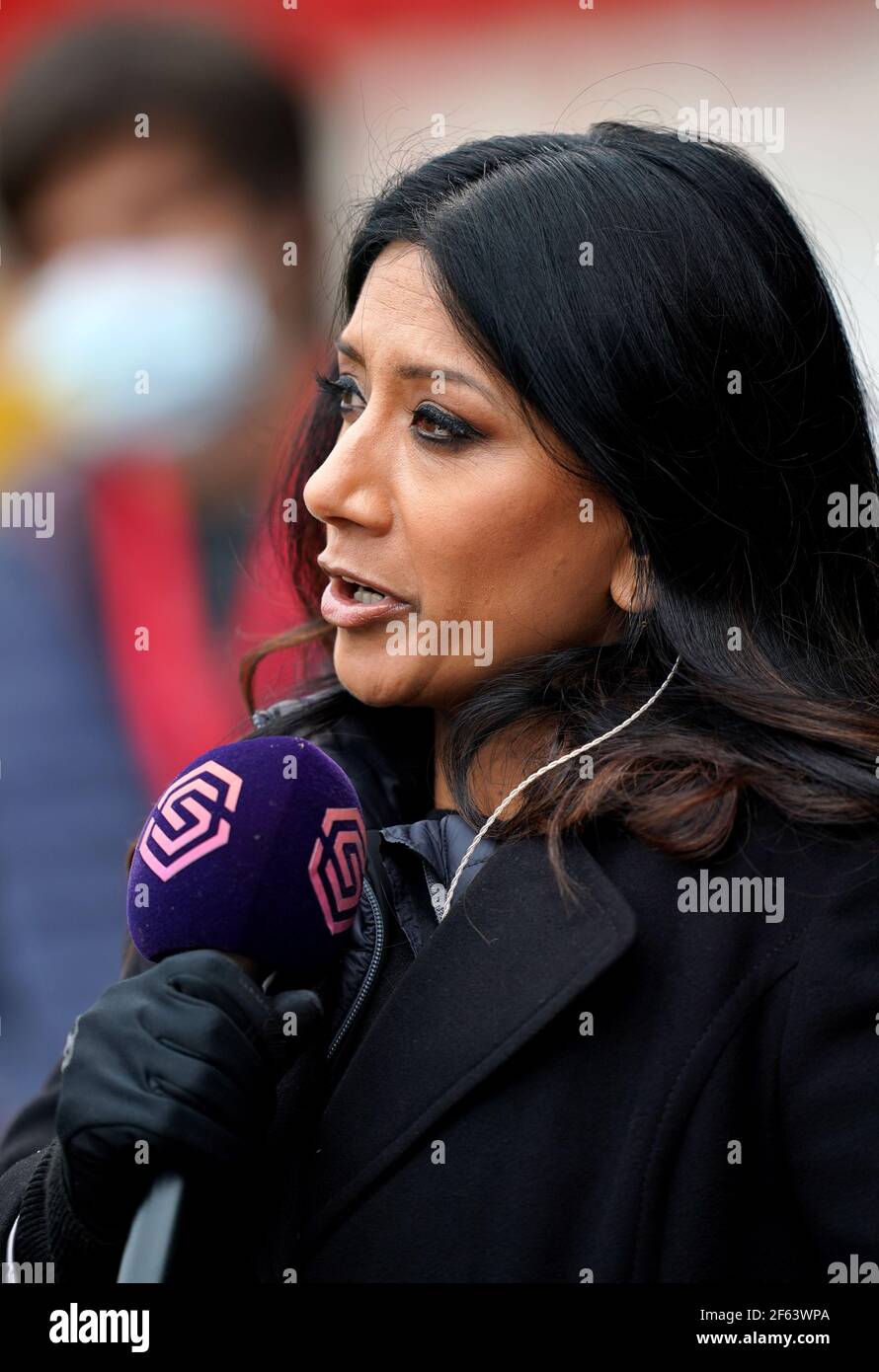 Reshmin Chowdhury, presenter of the women's football show during the FA ...