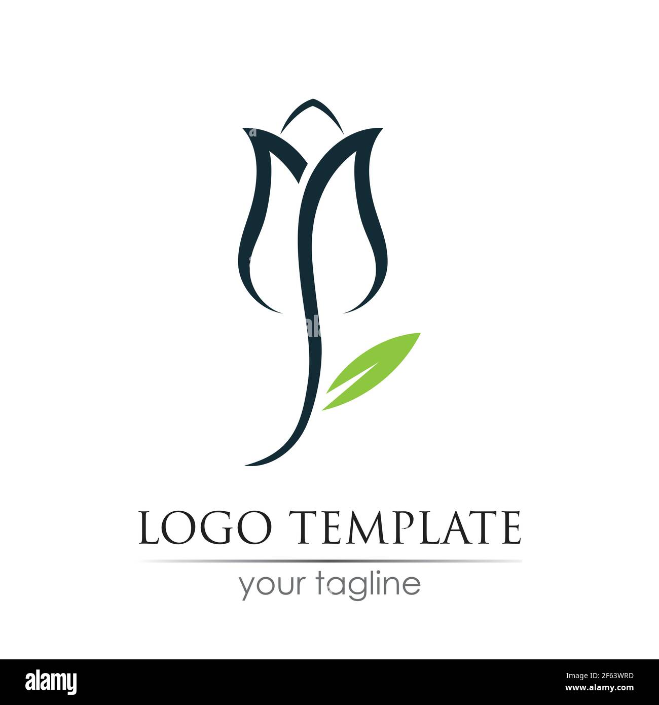 flower tulip logo vector illustration design template Stock Vector ...
