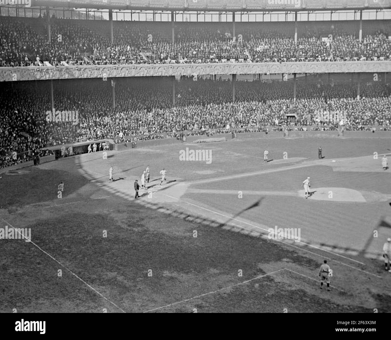 Elmer Miller, New York Yankees, scores in the New York Yankees v New ...
