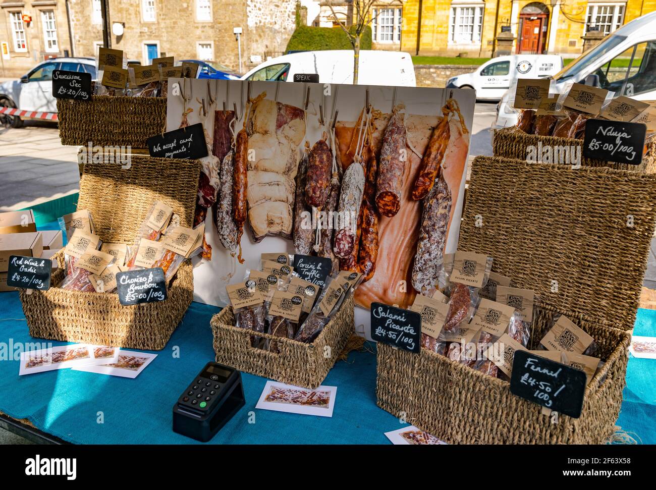 East Coast Cured salami and charcuterie meat sausages at Haddington ...