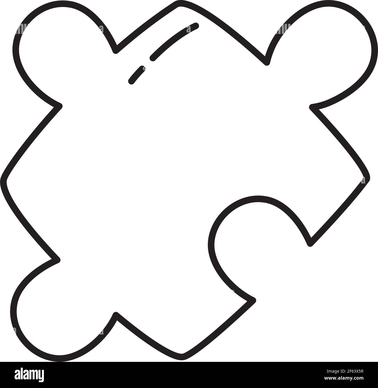 jigsaw piece on white background Stock Vector Image & Art - Alamy