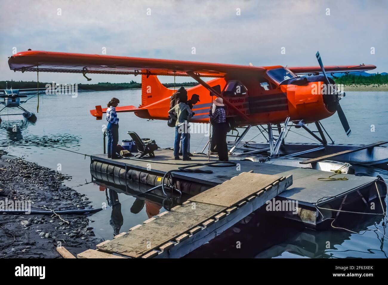Bush plane ready to take off from Bettles on Koyukuk Ruver Gates of the ...