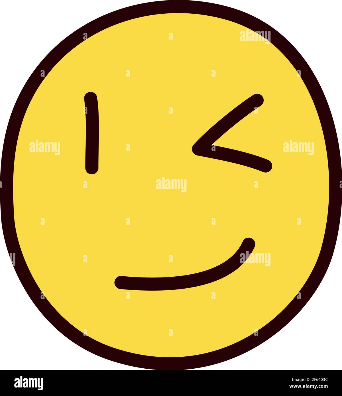 winking emoji face on background Stock Vector Image & Art - Alamy