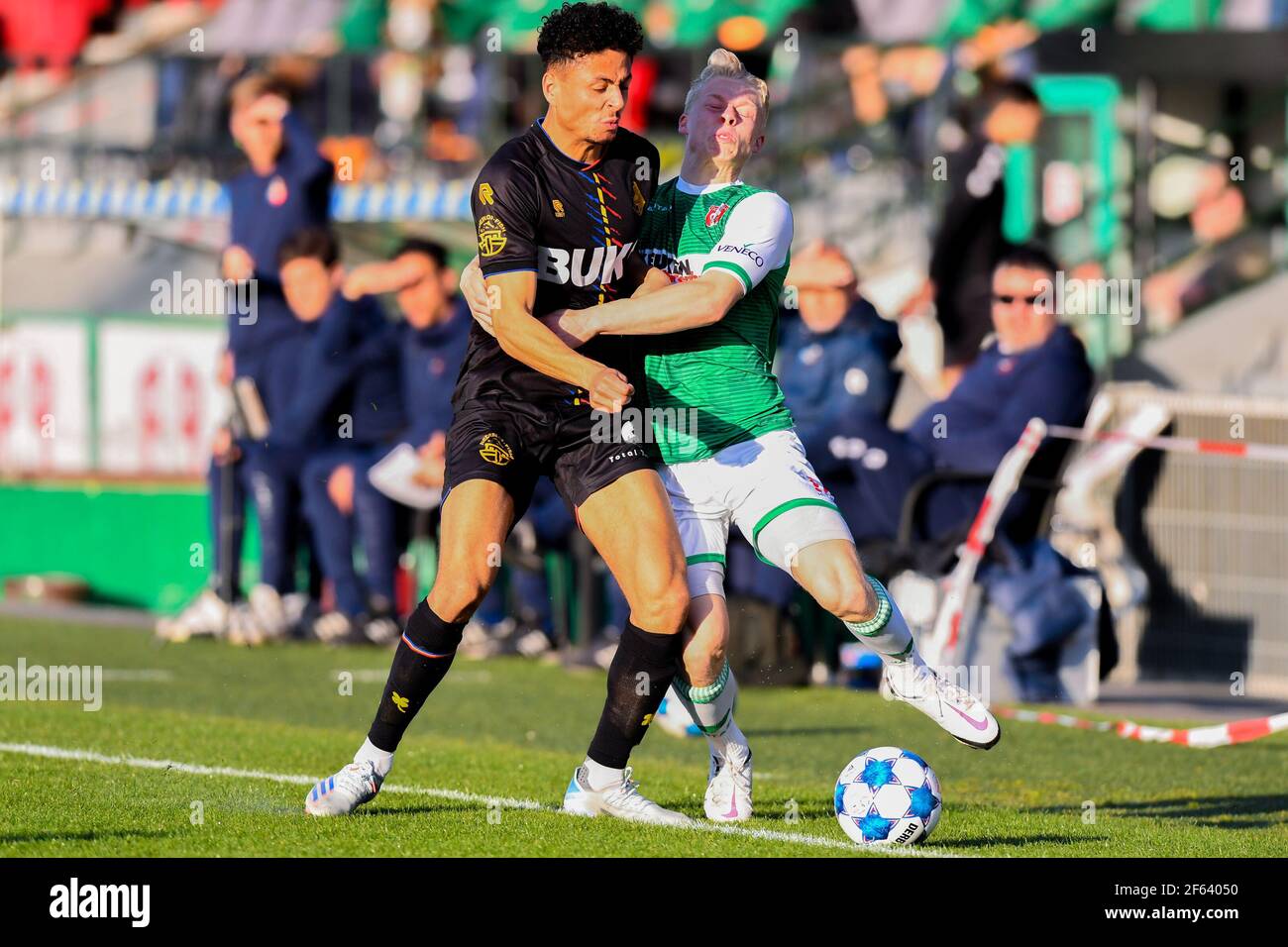 DORDRECHT, NETHERLANDS - MARCH 29: Ilias Bronkhorst of Telstar, Thomas ...