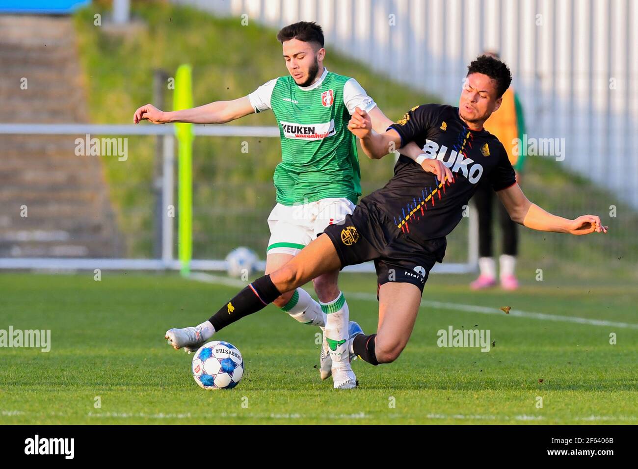 DORDRECHT, NETHERLANDS - MARCH 29: Adnan Ugur of FC Dordrecht, Ilias ...